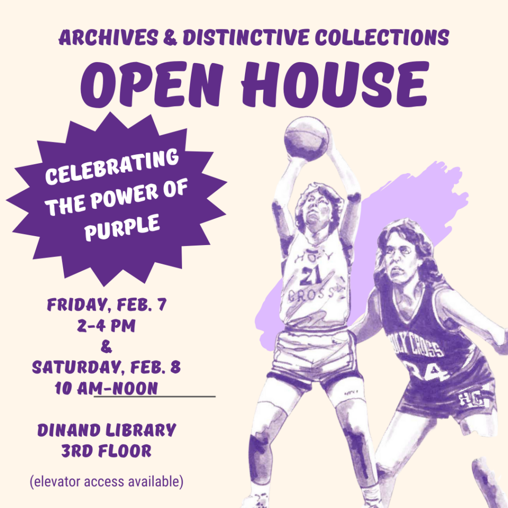 Archives Open House: The Power of Purple – Holy Cross libraries blog